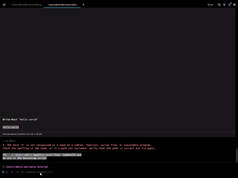 Warp: Bringing Warp to Windows: Eng Learnings (So Far)