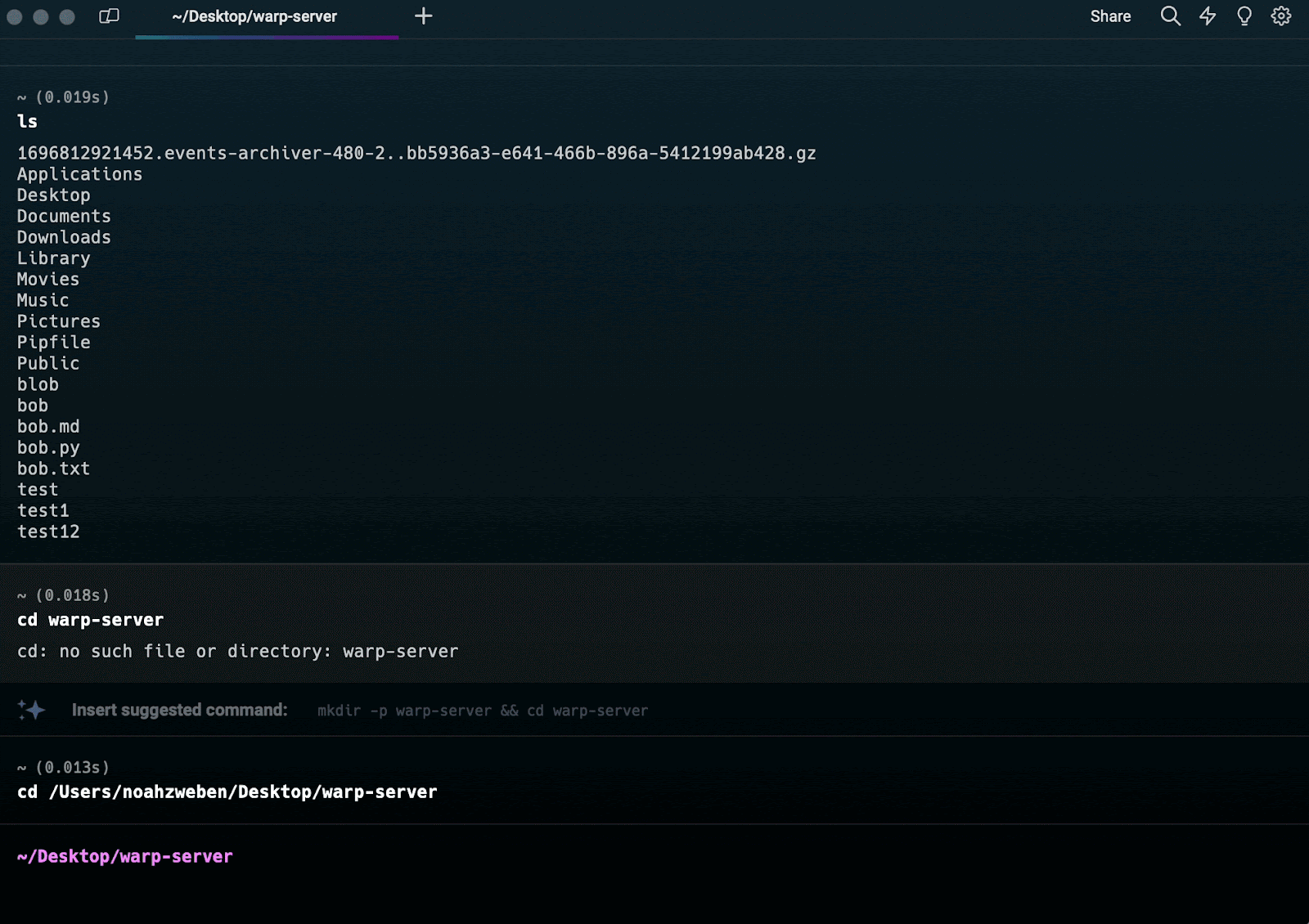 Warp: How To Customize The Shell Prompt With Git Information