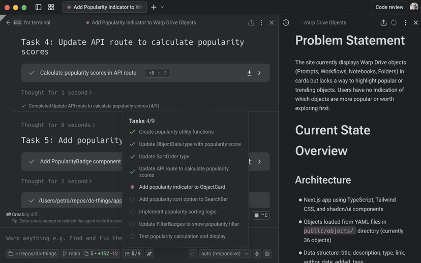 Warp - Modern UX and smart completions | Warp