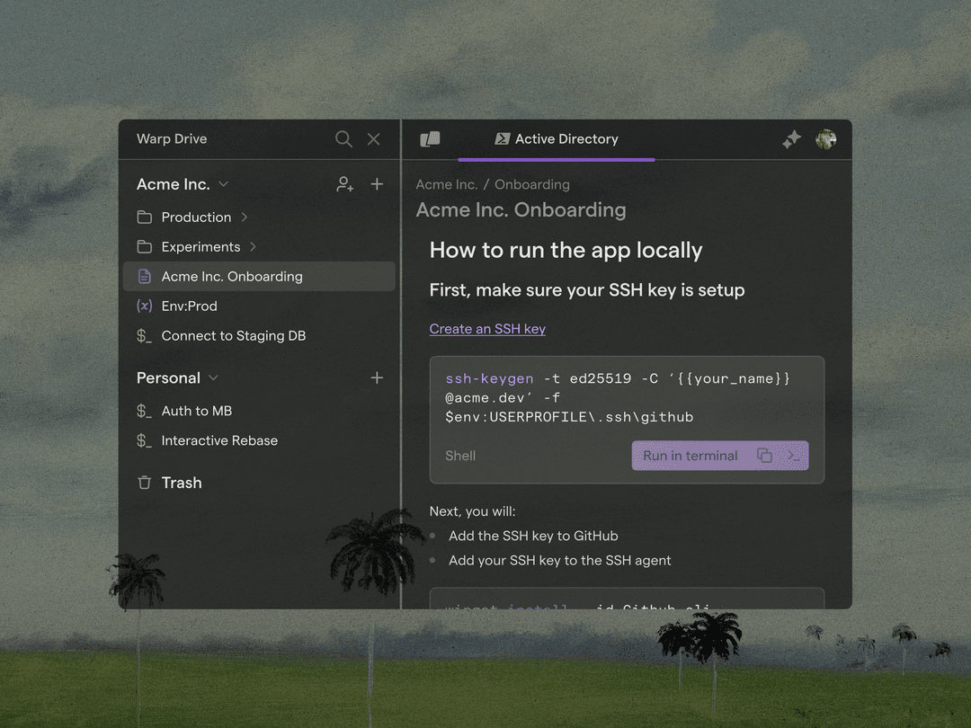 Warp: Warp, the intelligent terminal, now available on Windows!