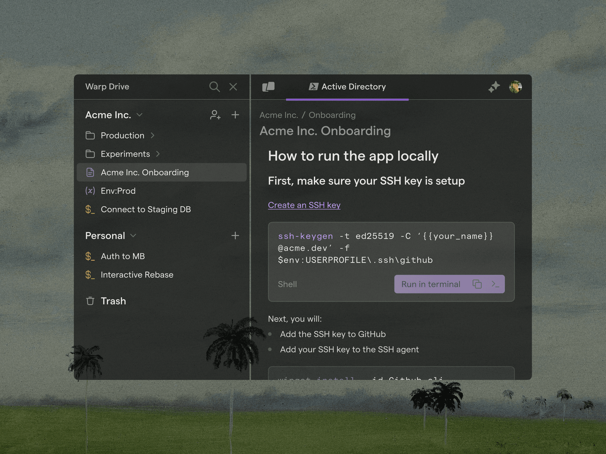 Warp: Warp, the intelligent terminal, now available on Windows!