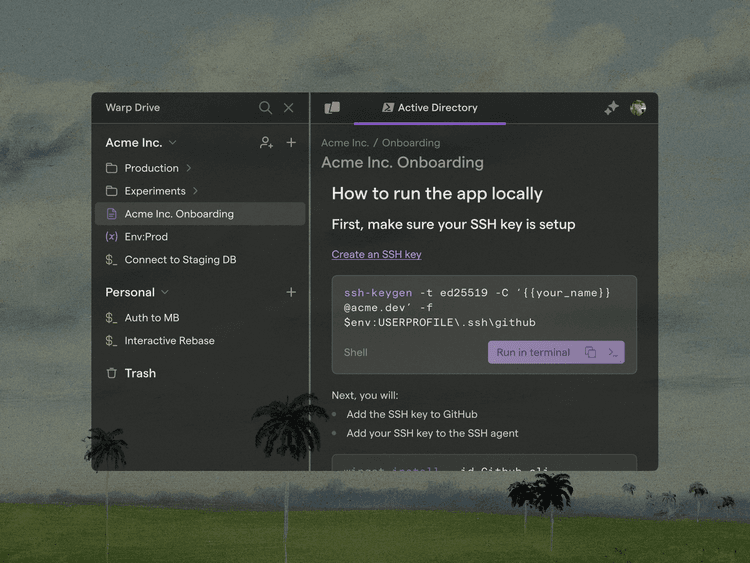 Warp: Warp, the intelligent terminal, now available on Windows!