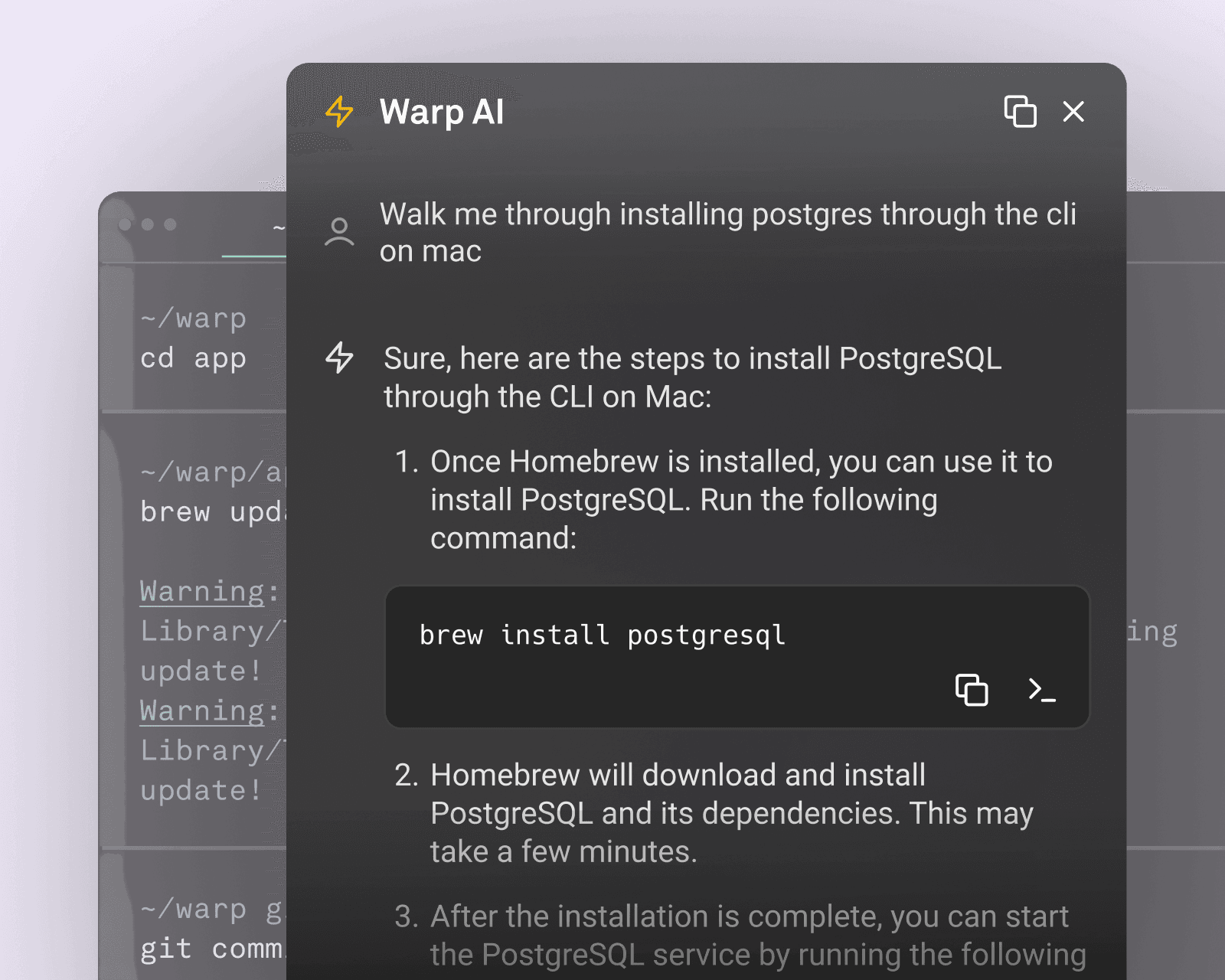 Agent Mode in Warp AI | Warp