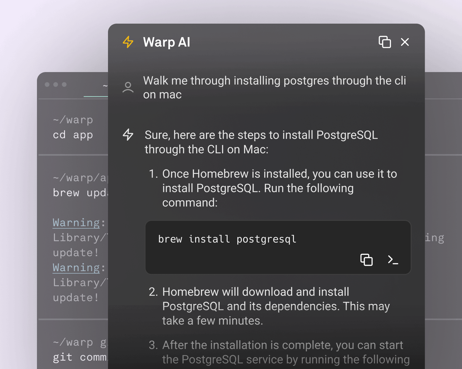 Agent Mode in Warp AI | Warp