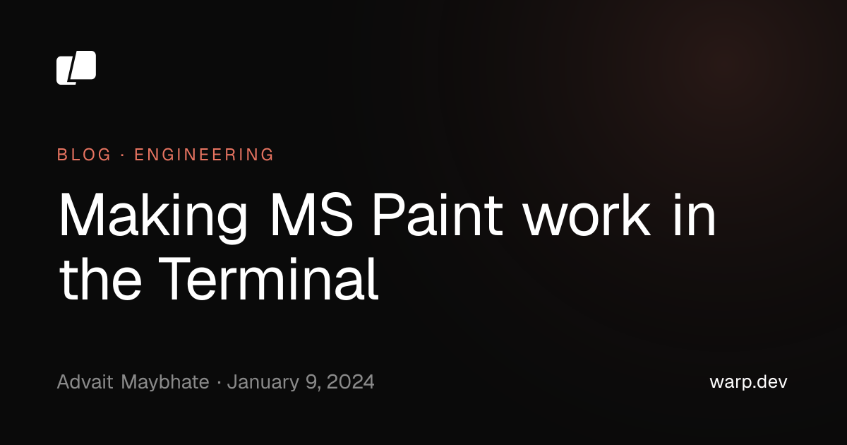 Making MS Paint work in the Terminal | Warp